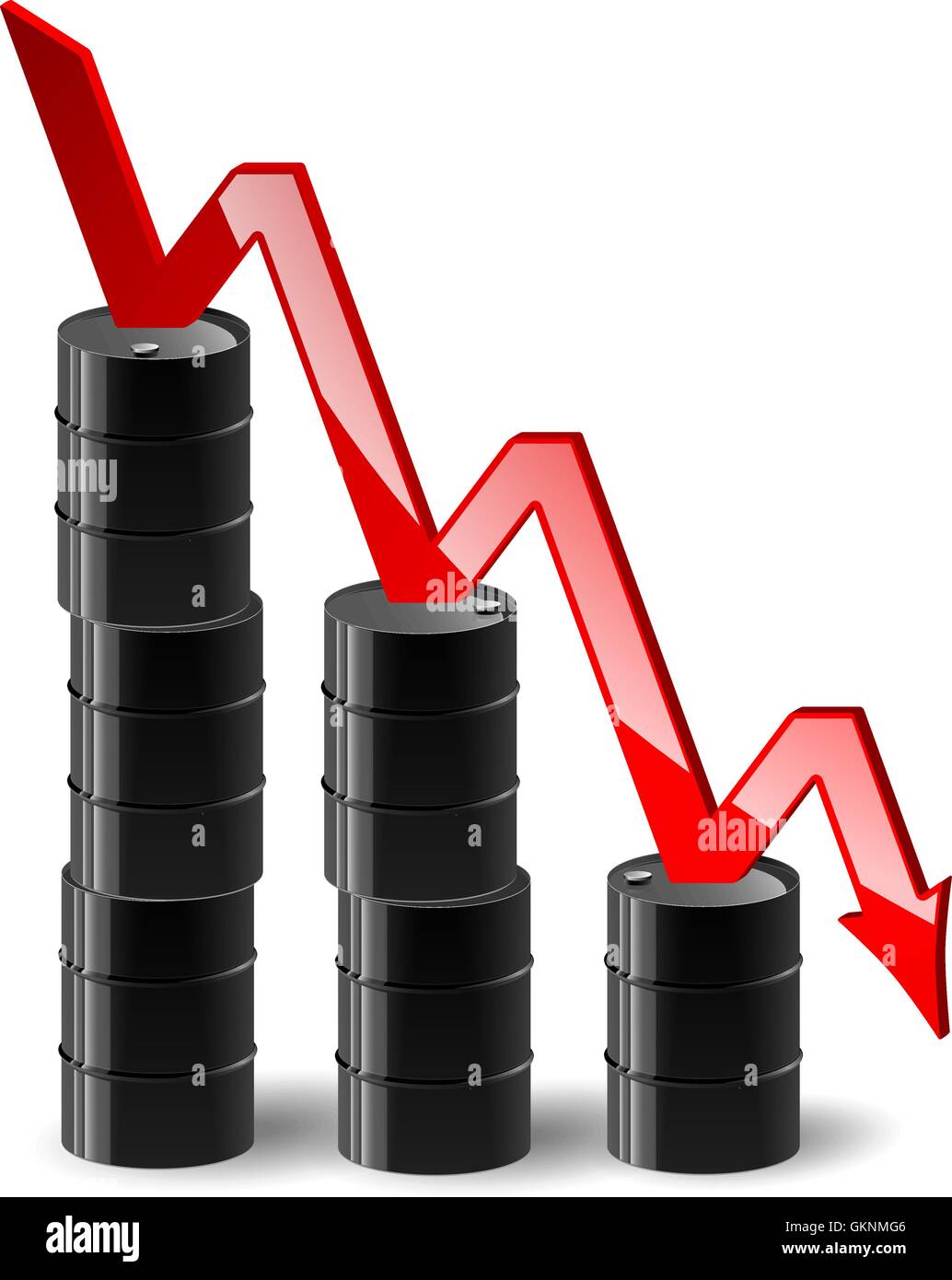 stacks of barrels oil and reduce the cost schedule Stock Vector Image ...