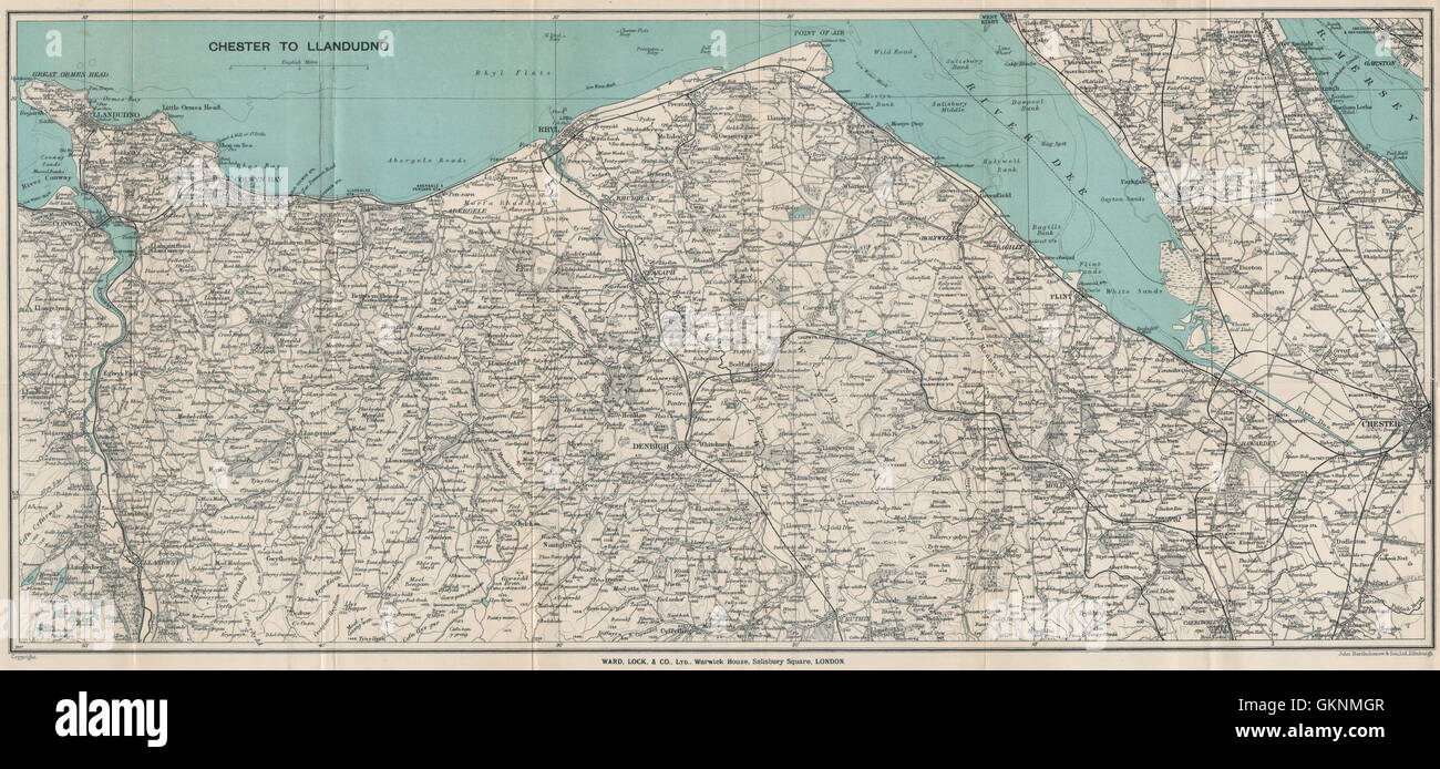 Map of rhyl hi-res stock photography and images - Alamy