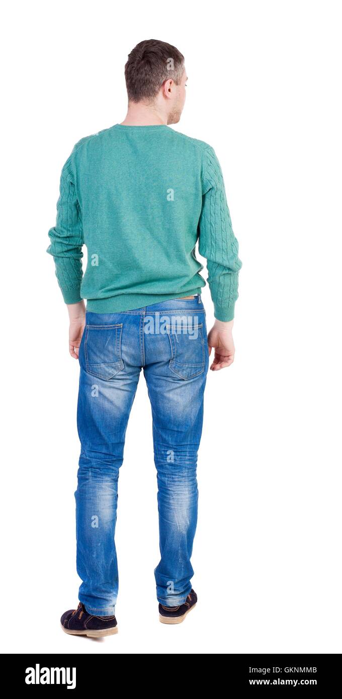 Back view of man in jeans Stock Photo - Alamy