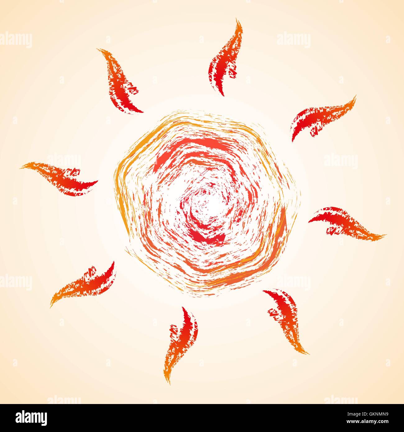 abstract symbol of the sun with rays Stock Vector Image & Art - Alamy