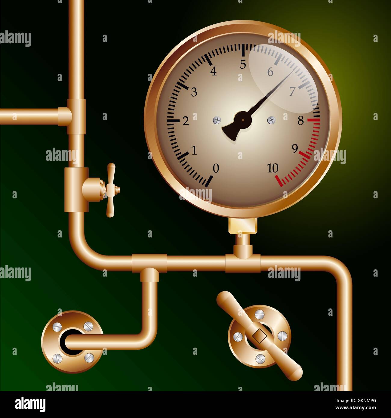 Steam traction engine valve Stock Vector Images - Alamy