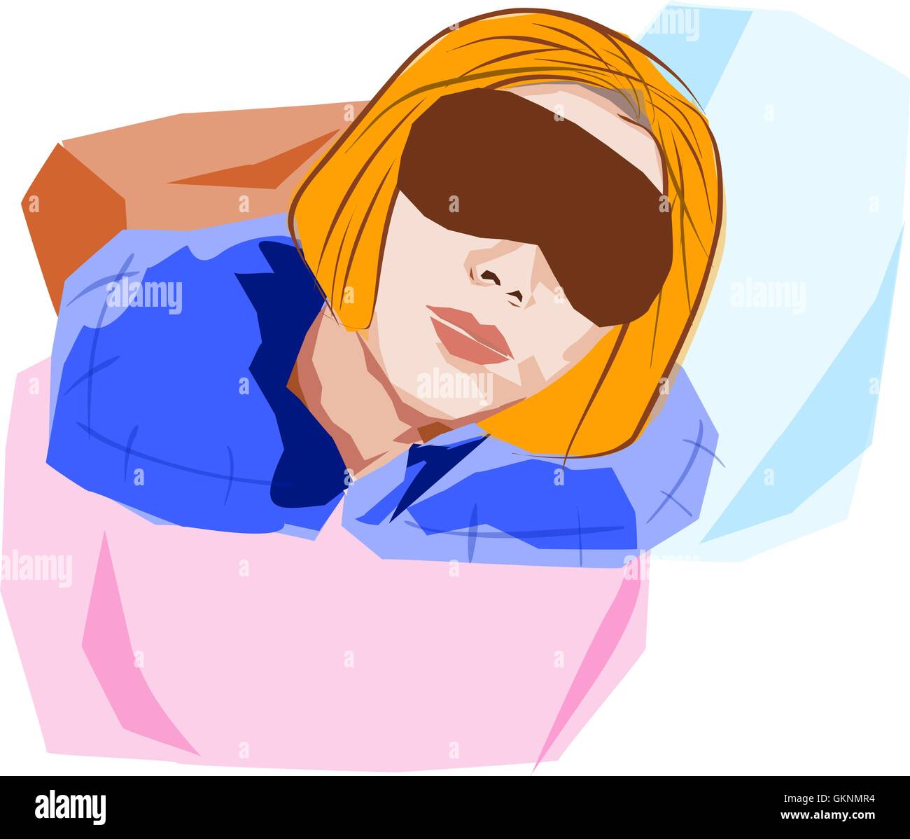 Woman sleep mask on Stock Vector Images - Alamy