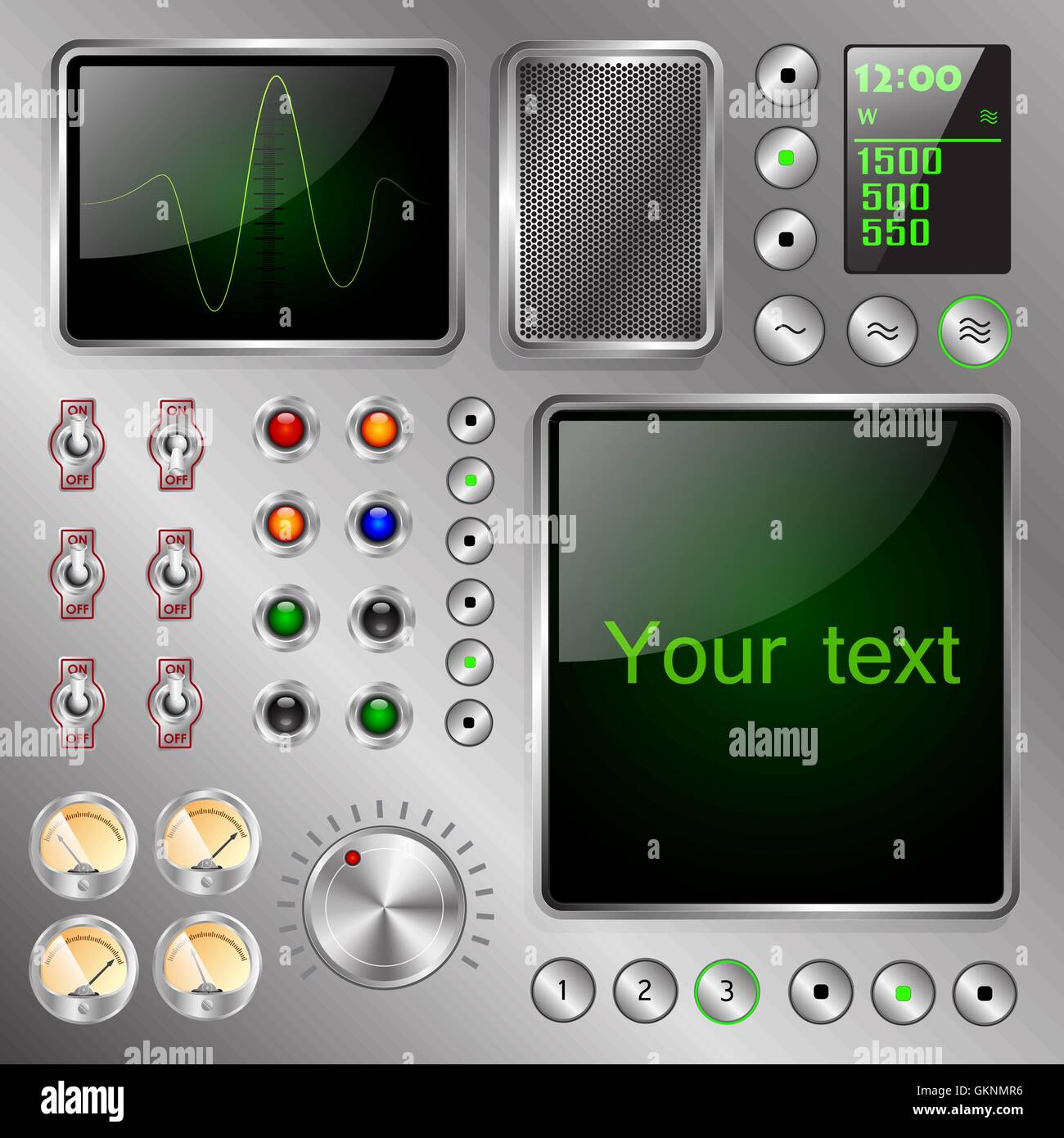 strange electronic device equipped with the screens, Switches and ...