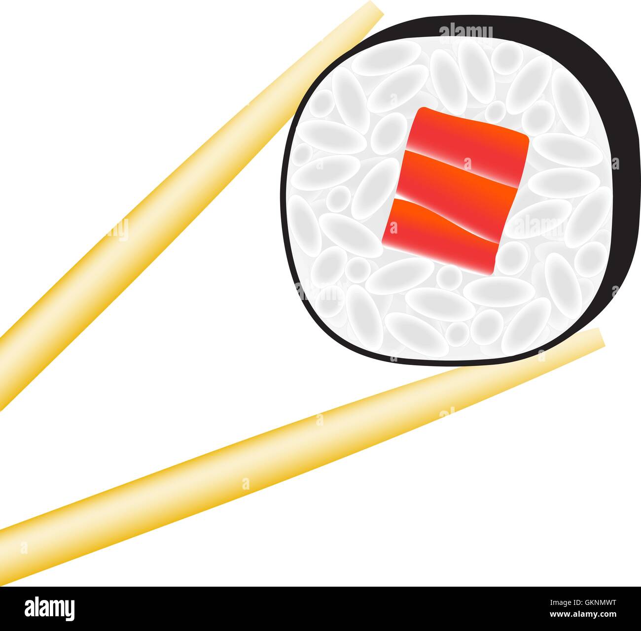 Sushi roll logo with stick Stock Vector Image & Art - Alamy