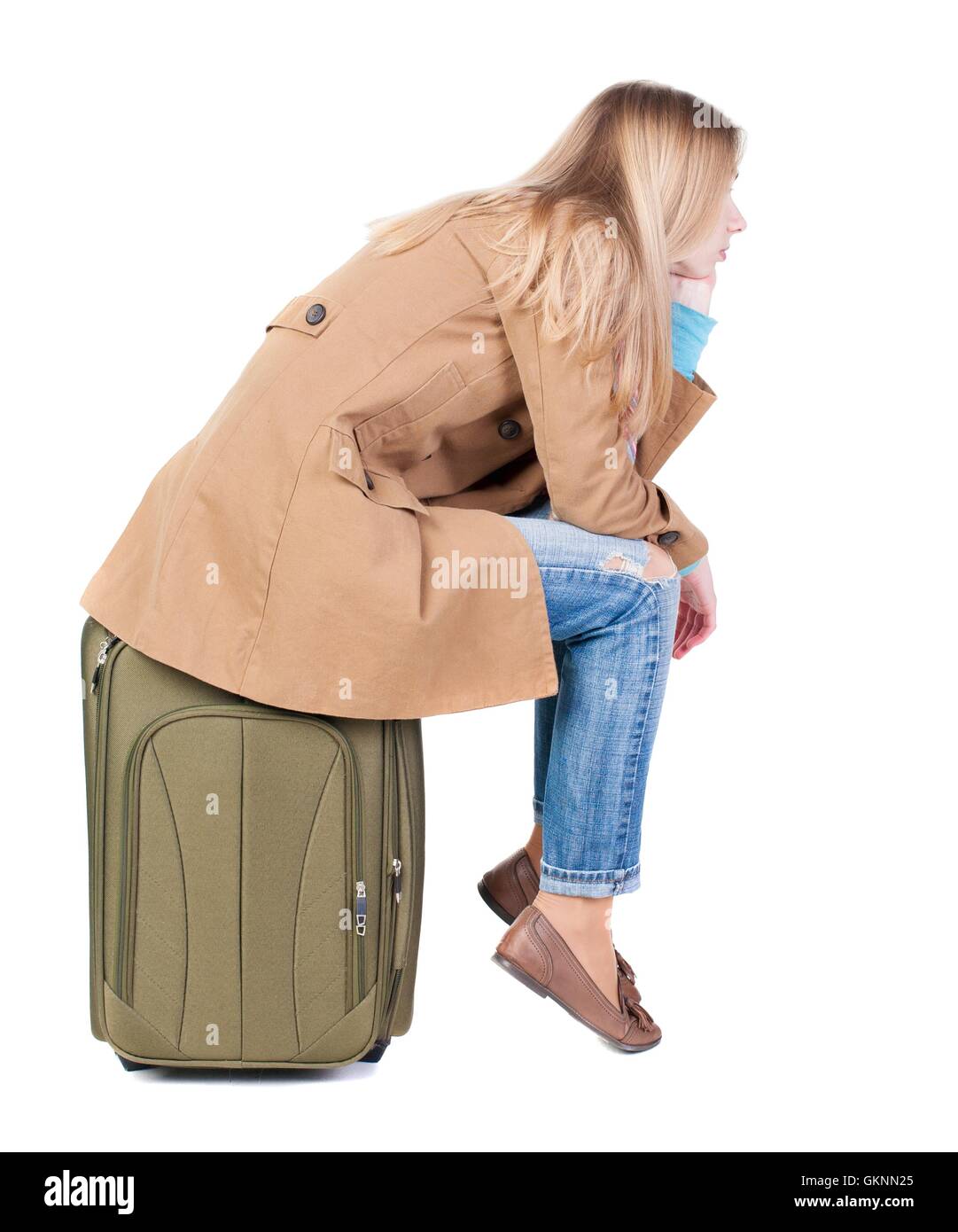 Back view woman in cloak hi-res stock photography and images - Alamy