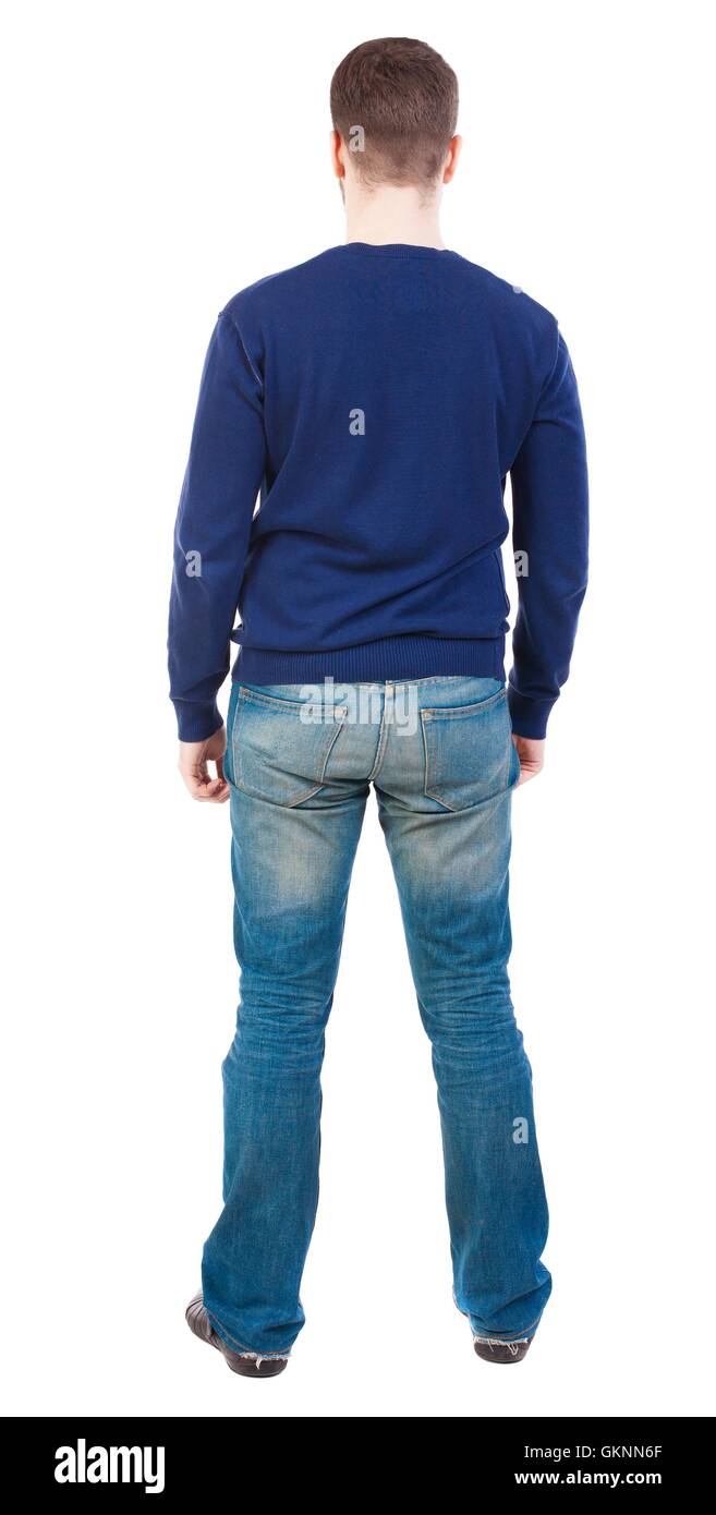 Back view of man in jeans Stock Photo - Alamy