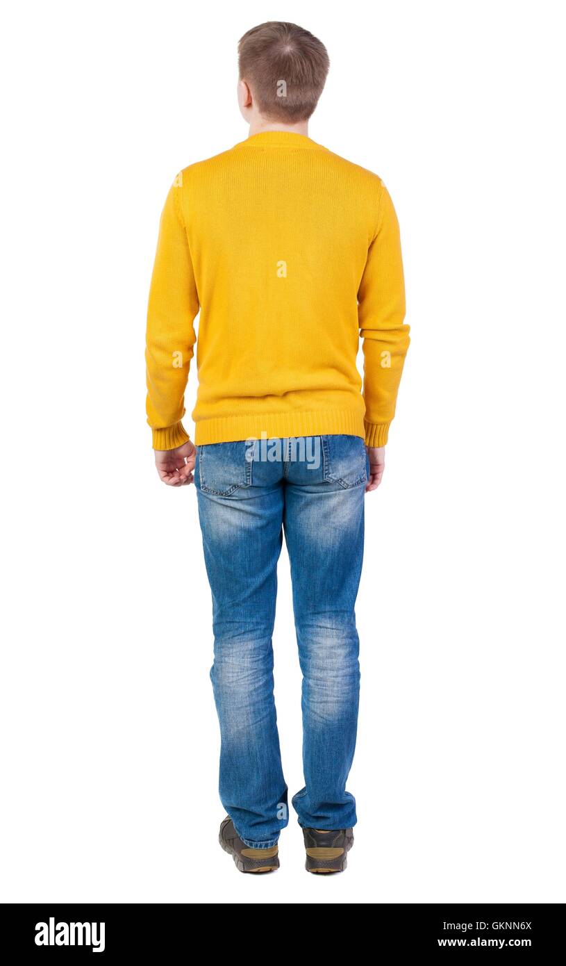 Back view of man in jeans Stock Photo - Alamy