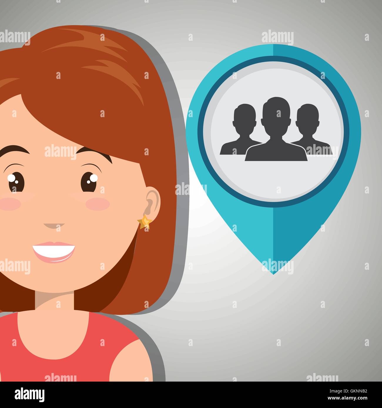 Woman plan route Stock Vector Images - Alamy