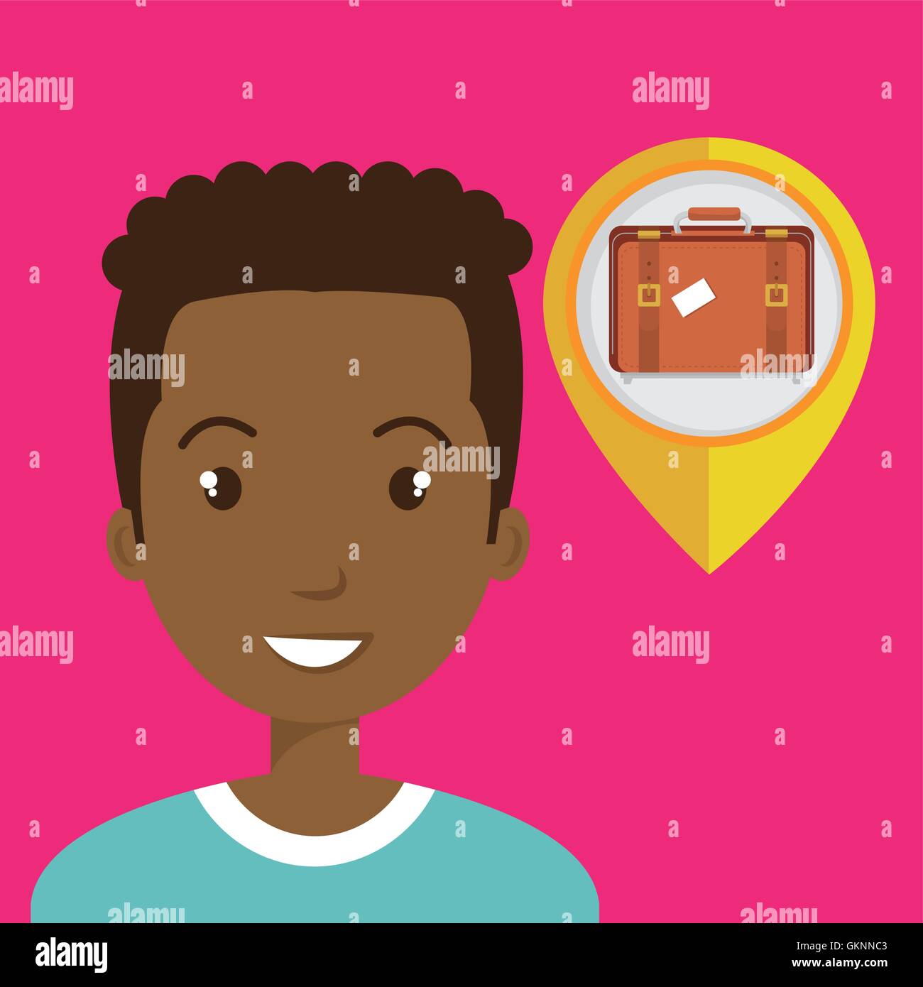 Guide holding flag Stock Vector Images - Alamy