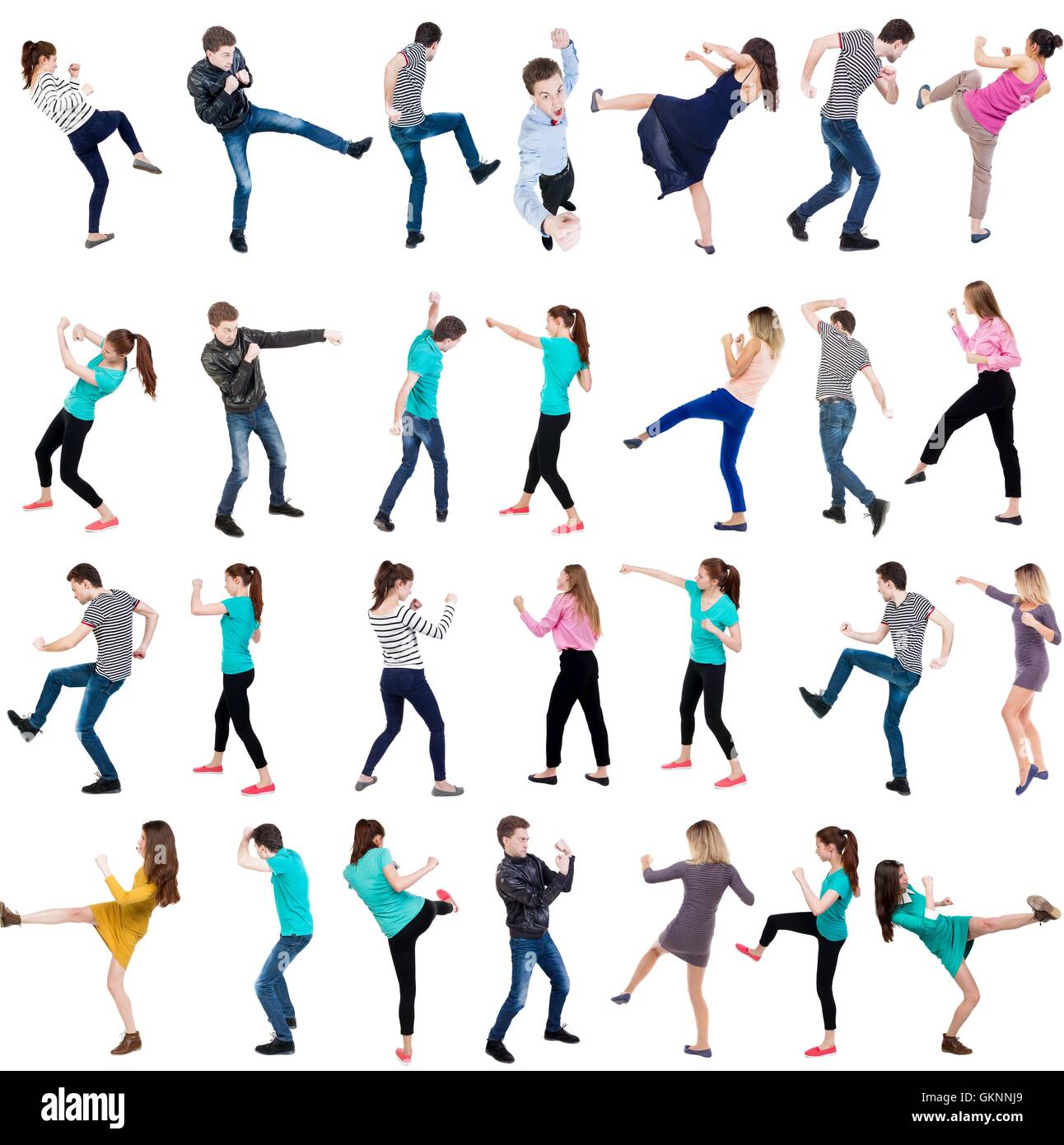 Collection " Back view people fight Stock Photo - Alamy