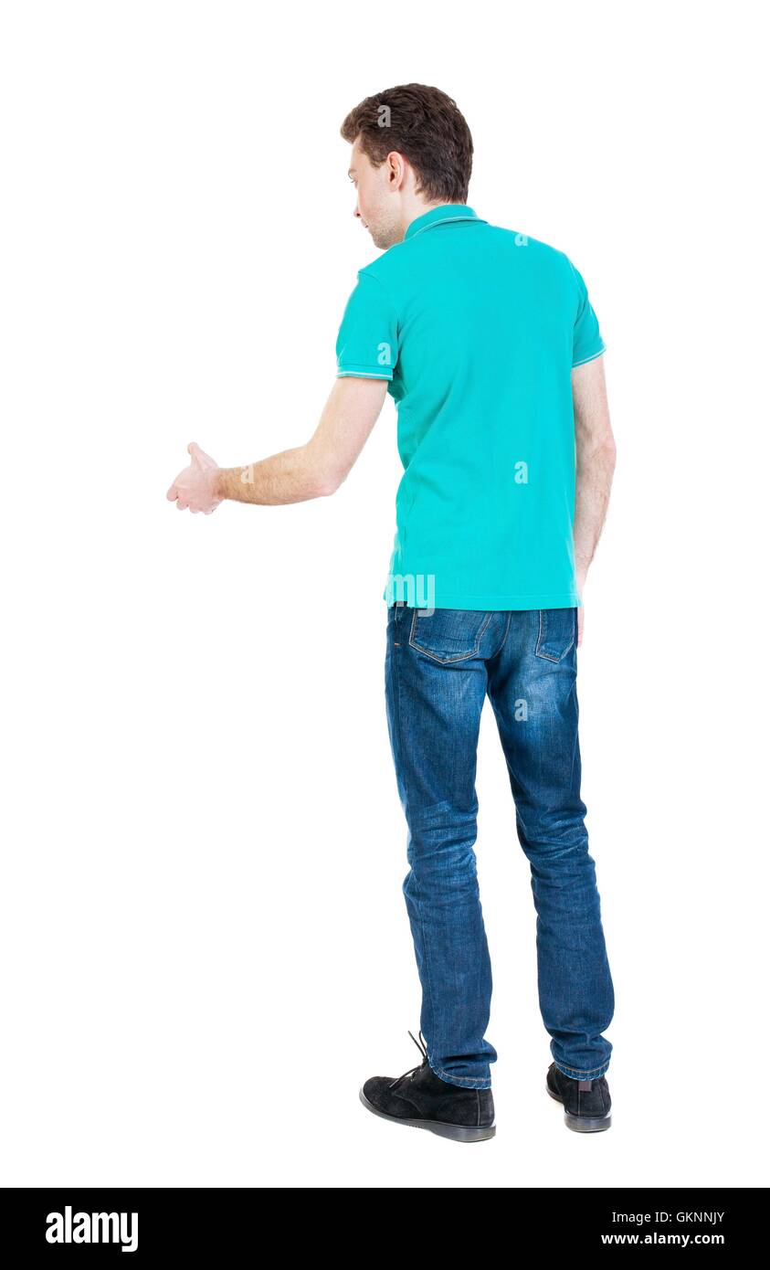 Back view elegant man in Cut Out Stock Images & Pictures - Alamy