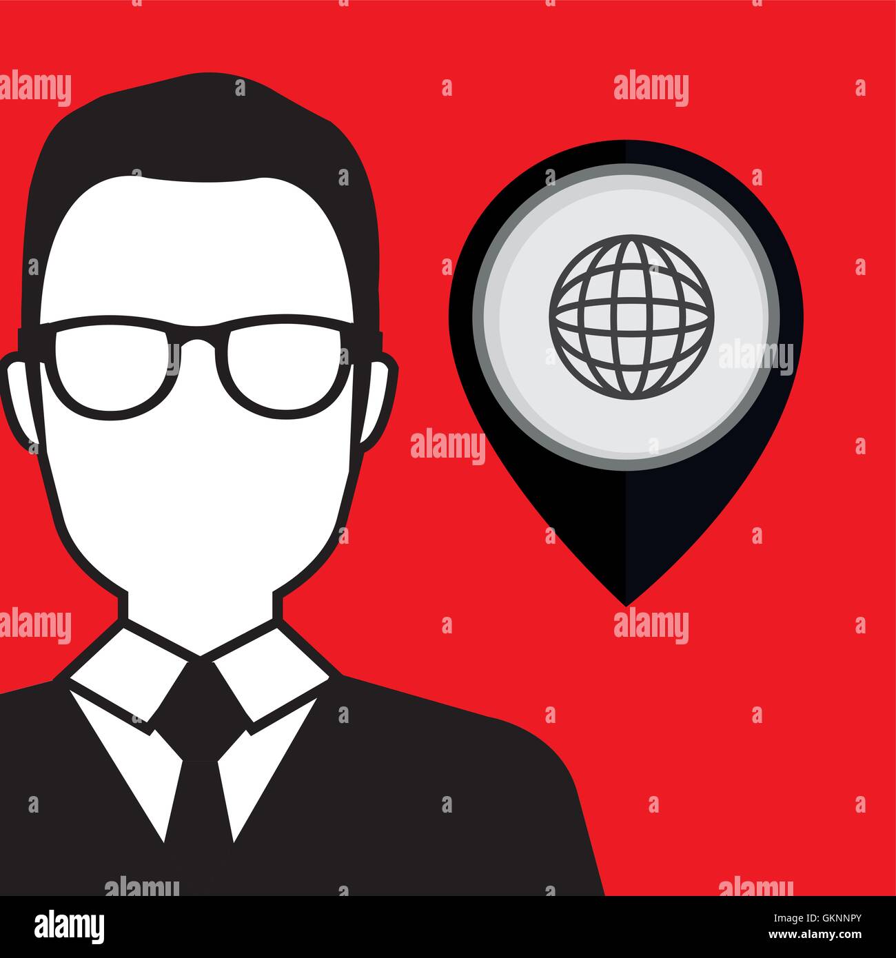 Business silhouette man pin hi-res stock photography and images - Alamy