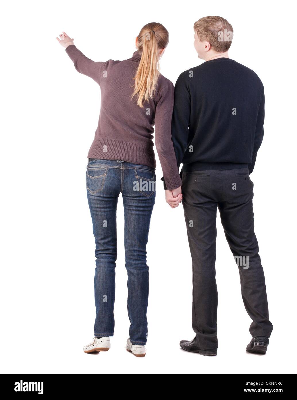 Back view of young couple Stock Photo - Alamy