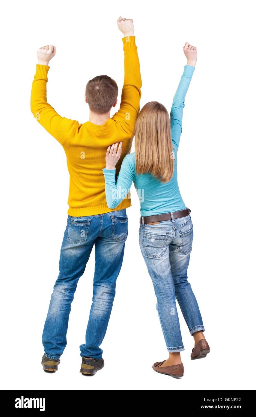 Back view of dancing young couple Stock Photo - Alamy