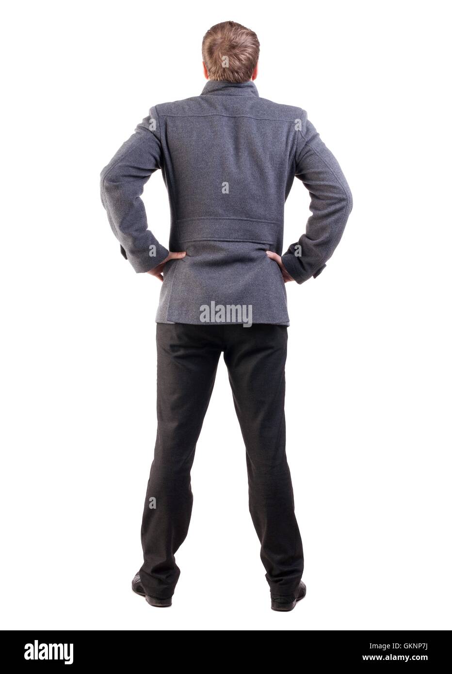 Male rear view coat Cut Out Stock Images & Pictures - Alamy