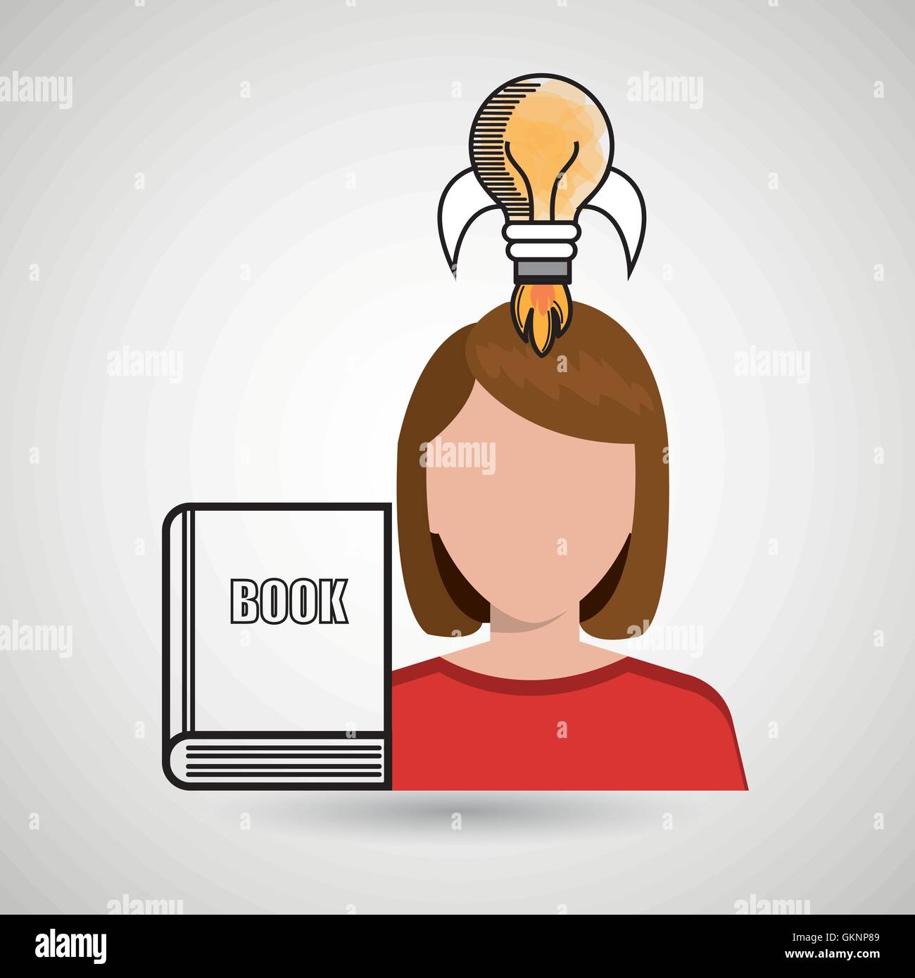 woman book idea icon Stock Vector Image & Art - Alamy