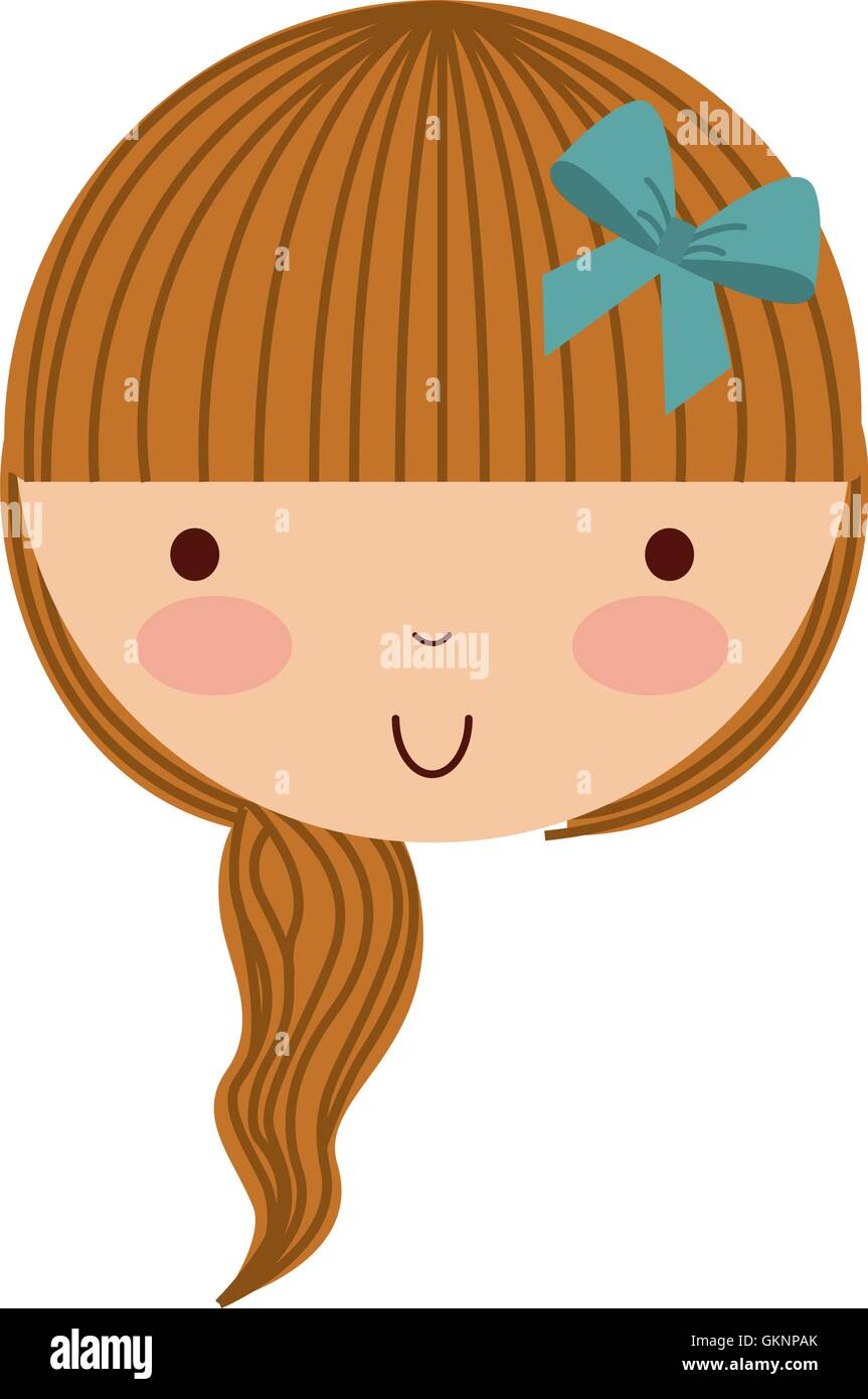 little cute girl isolated icon Stock Vector Image & Art - Alamy