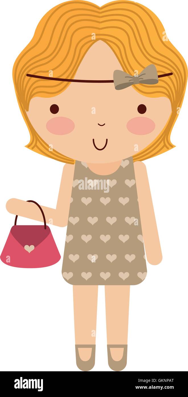 little cute girl isolated icon Stock Vector Image & Art - Alamy