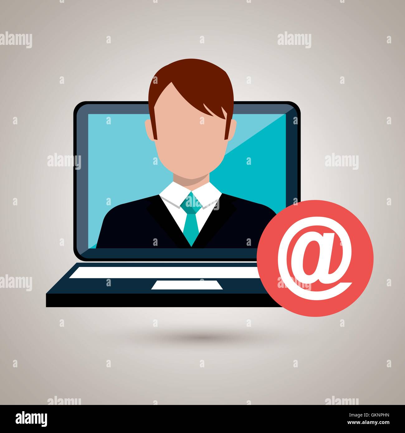 man laptop email icon Stock Vector Image & Art - Alamy