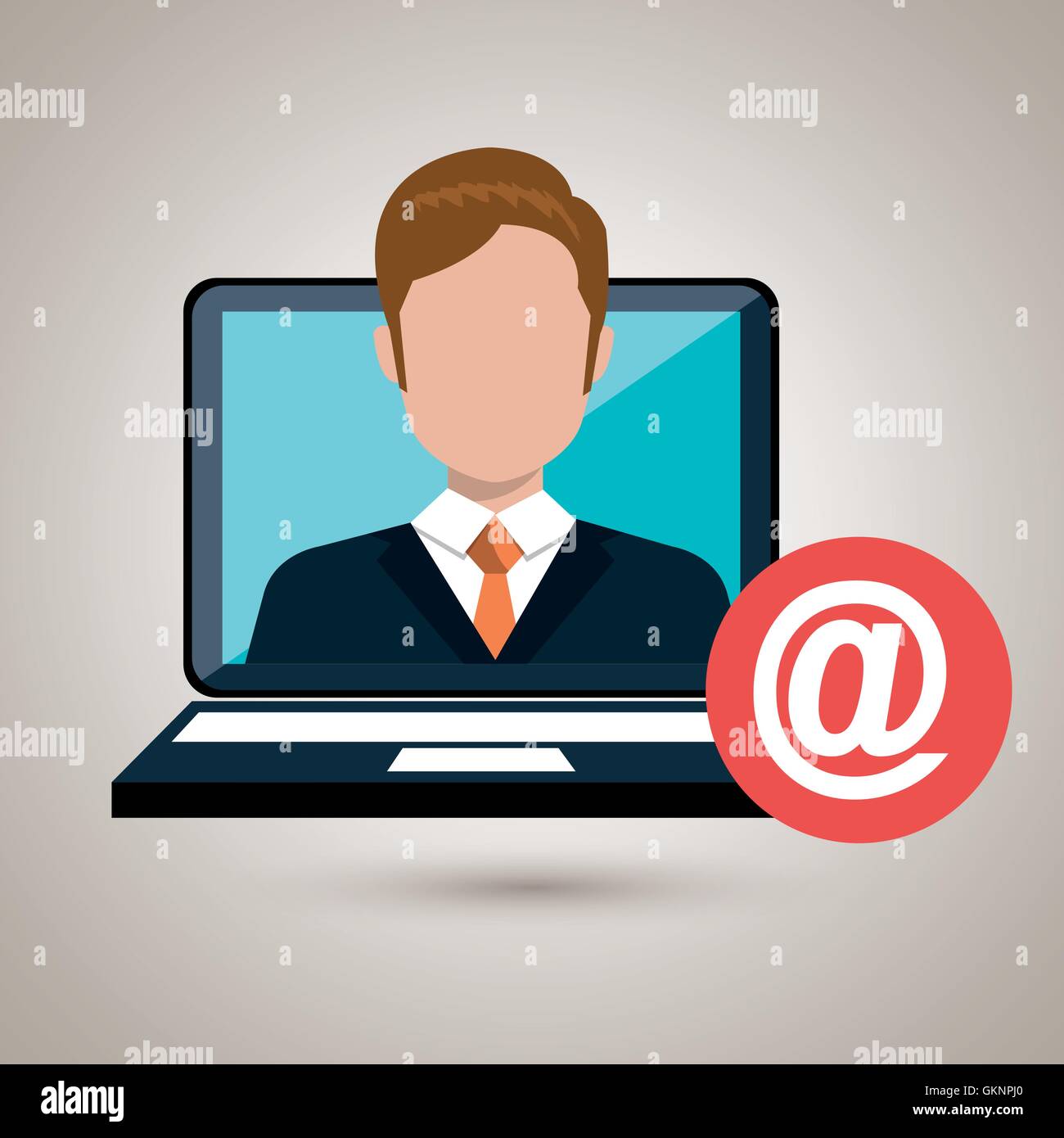 man laptop email icon Stock Vector Image & Art - Alamy