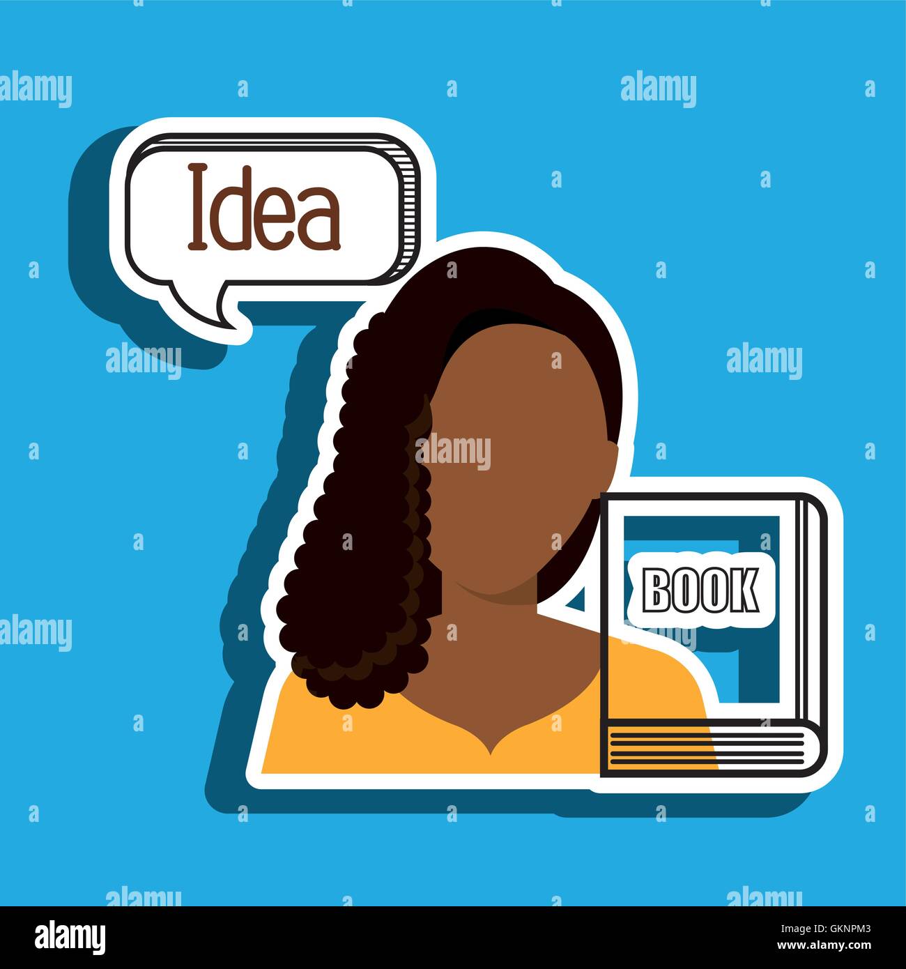 woman book idea icon Stock Vector Image & Art - Alamy