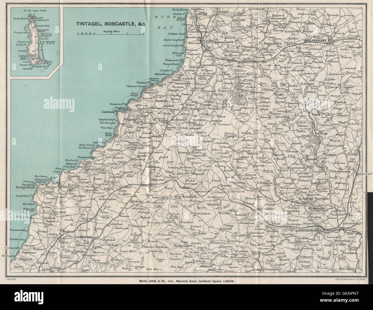 Map of tintagel hi-res stock photography and images - Alamy