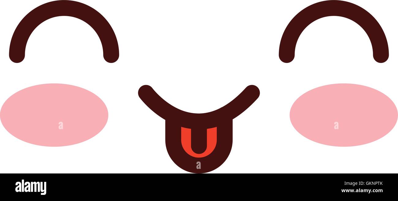 face emoticon cute square icon Stock Vector Image & Art - Alamy