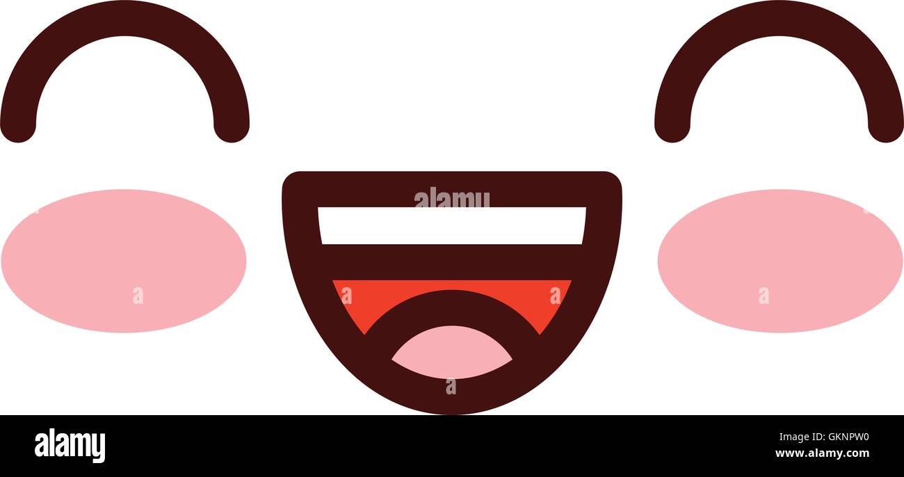 face emoticon cute square icon Stock Vector Image & Art - Alamy