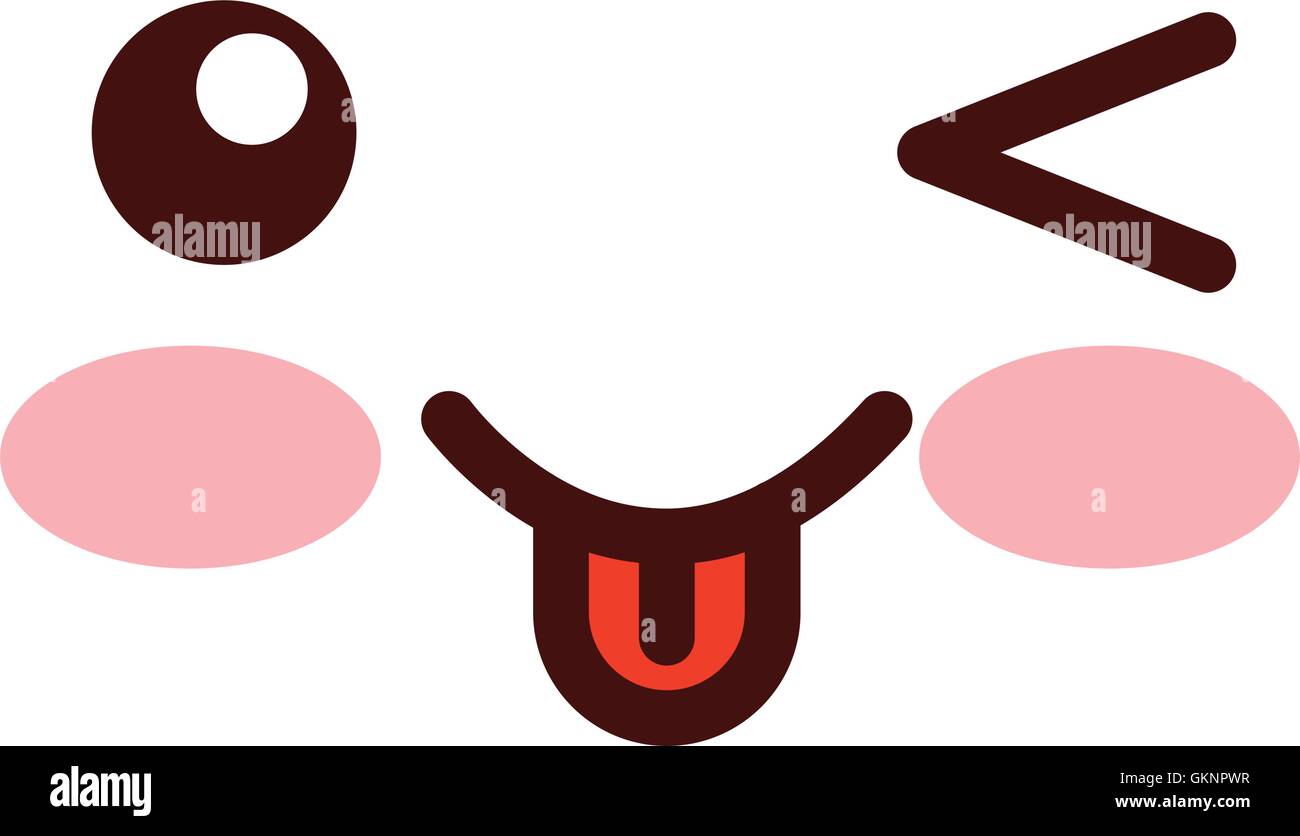 face emoticon cute square icon Stock Vector Image & Art - Alamy