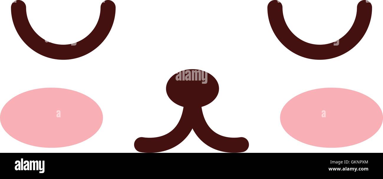 face emoticon cute square icon Stock Vector Image & Art - Alamy