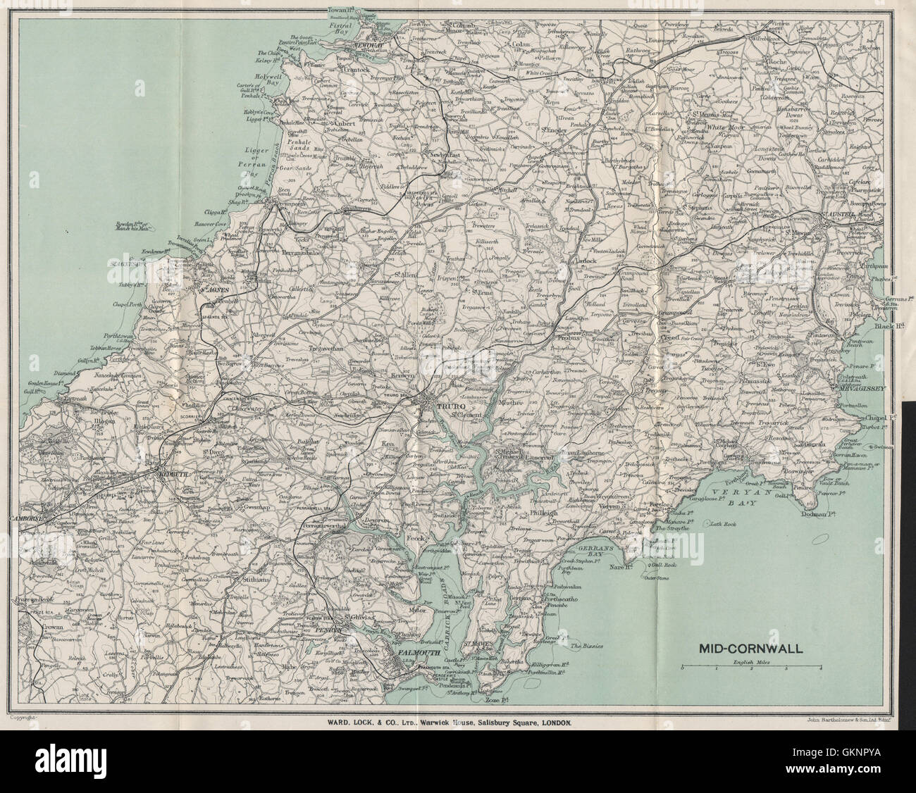 Map of perranporth hi-res stock photography and images - Alamy
