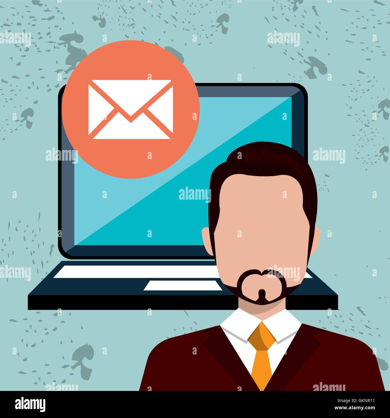 man laptop message web Stock Vector Image & Art - Alamy