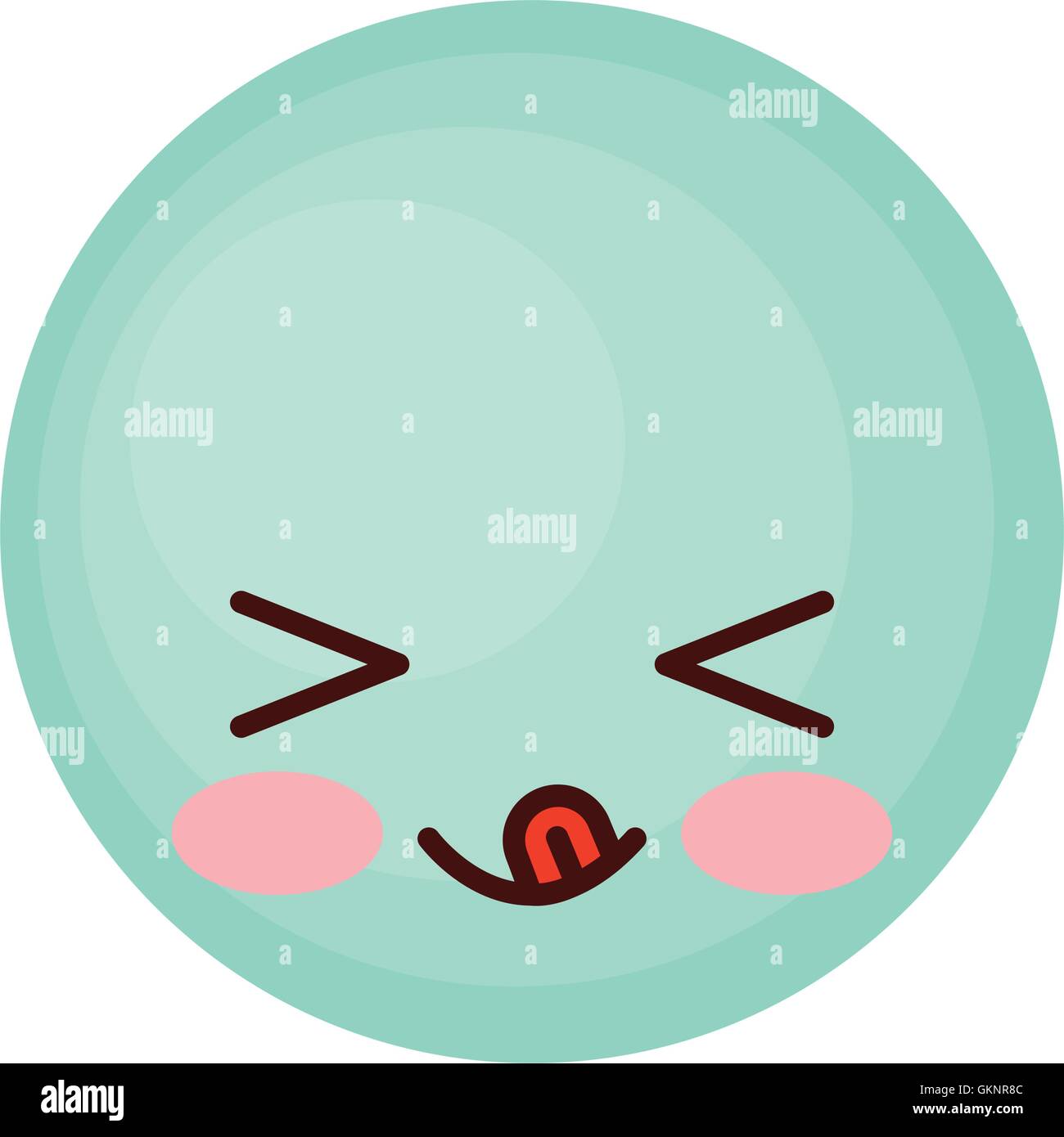 face emoticon cute circle icon Stock Vector Image & Art - Alamy
