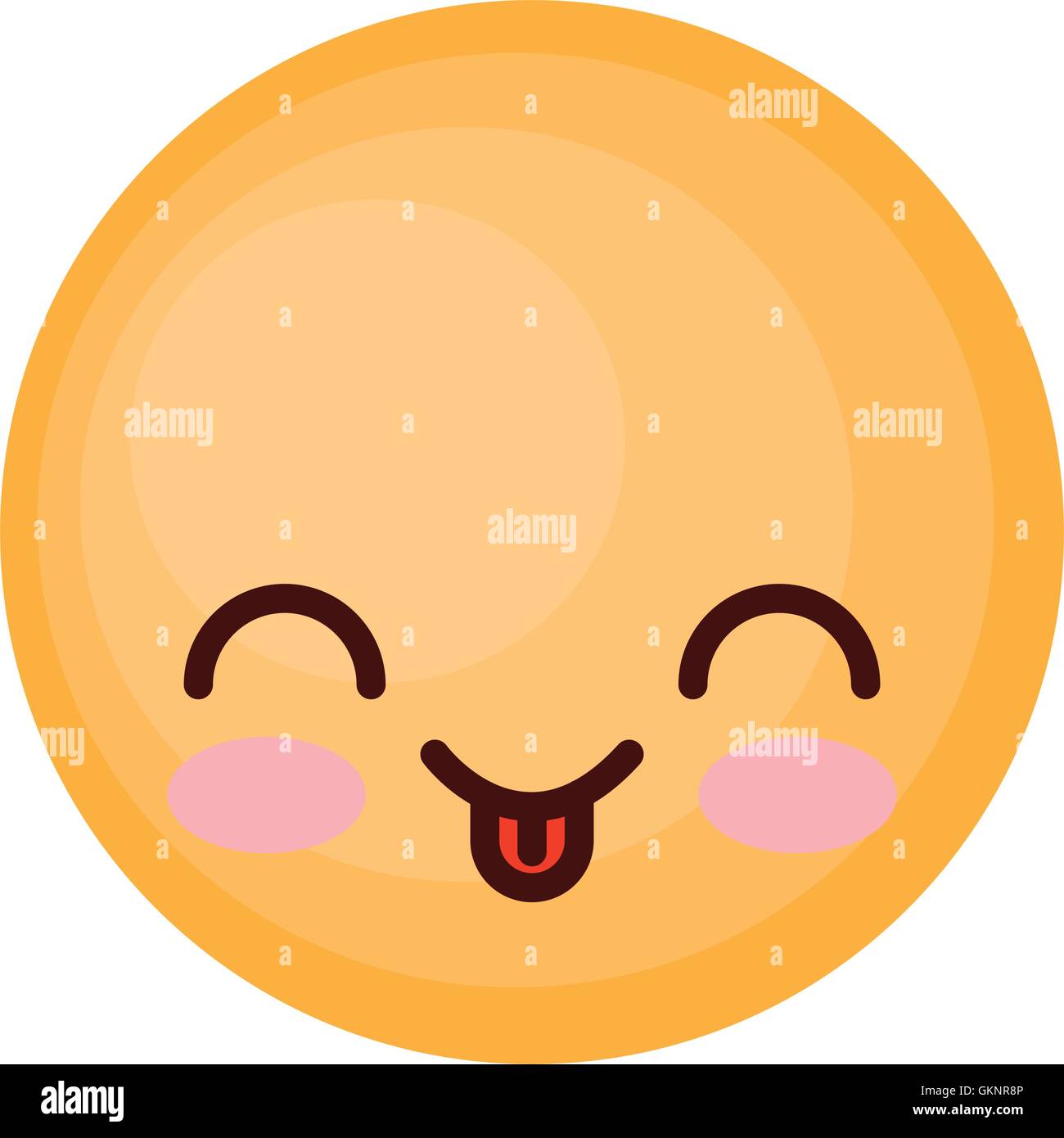 face emoticon cute circle icon Stock Vector Image & Art - Alamy