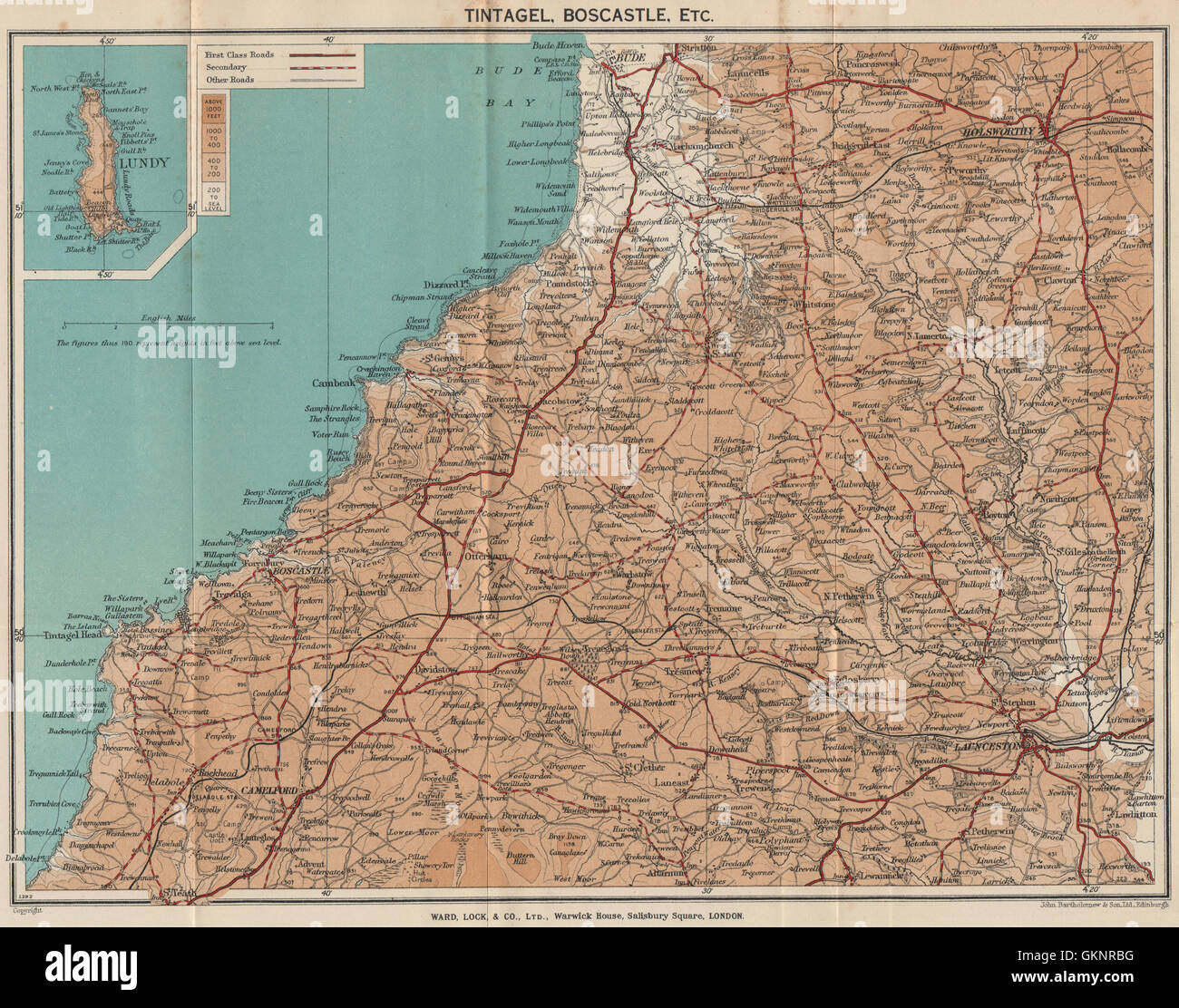 Map of boscastle hi-res stock photography and images - Alamy