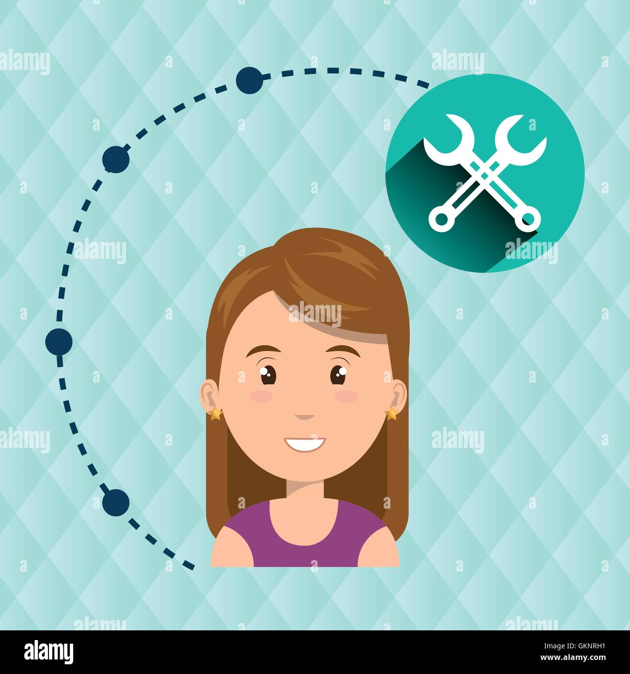 Girl Connection App Icon Stock Vector Image And Art Alamy