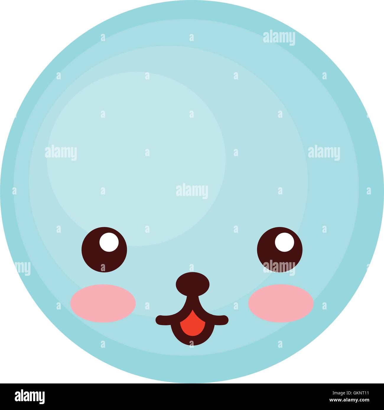 face emoticon cute circle icon Stock Vector Image & Art - Alamy