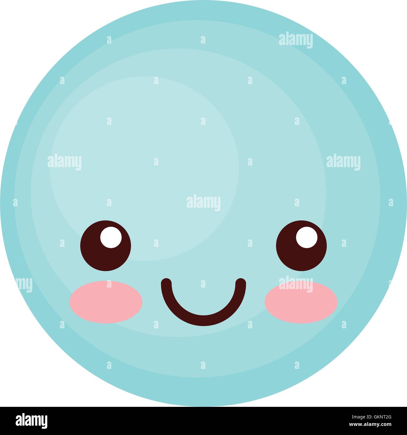 face emoticon cute circle icon Stock Vector Image & Art - Alamy