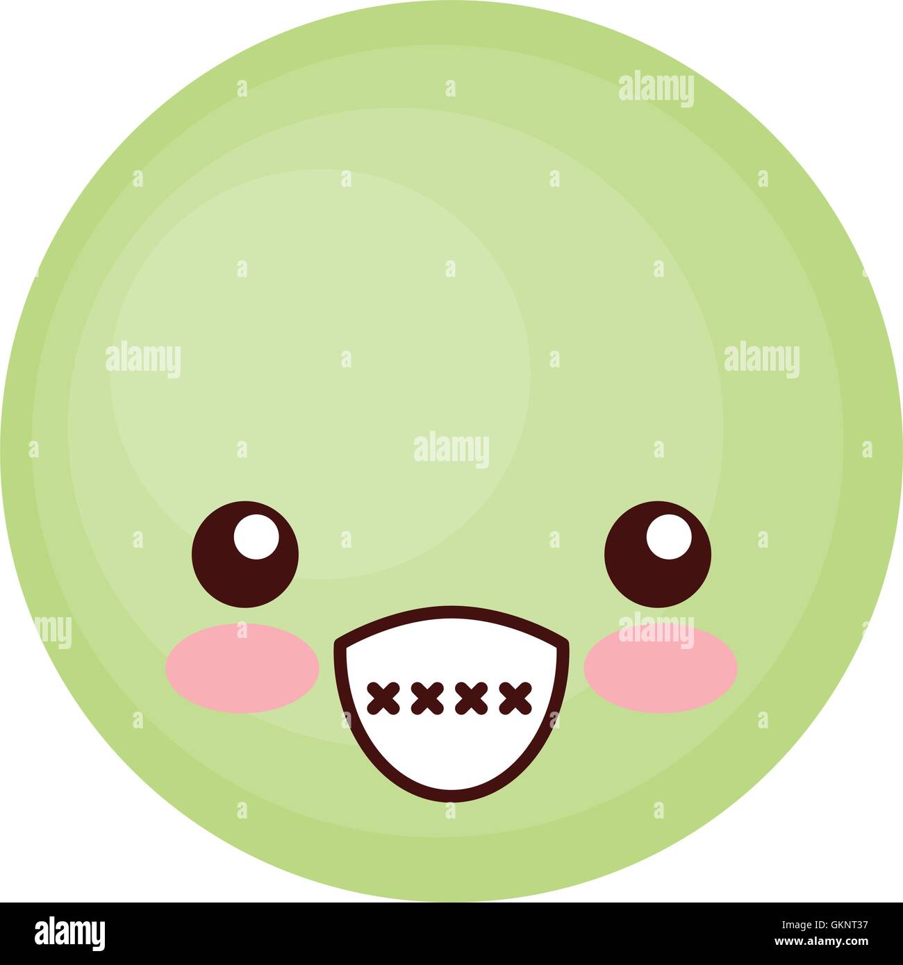 face emoticon cute circle icon Stock Vector Image & Art - Alamy