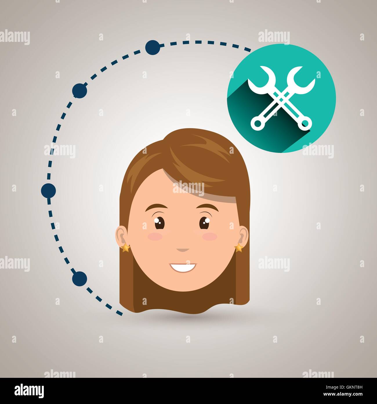 girl connection app icon Stock Vector Image & Art - Alamy