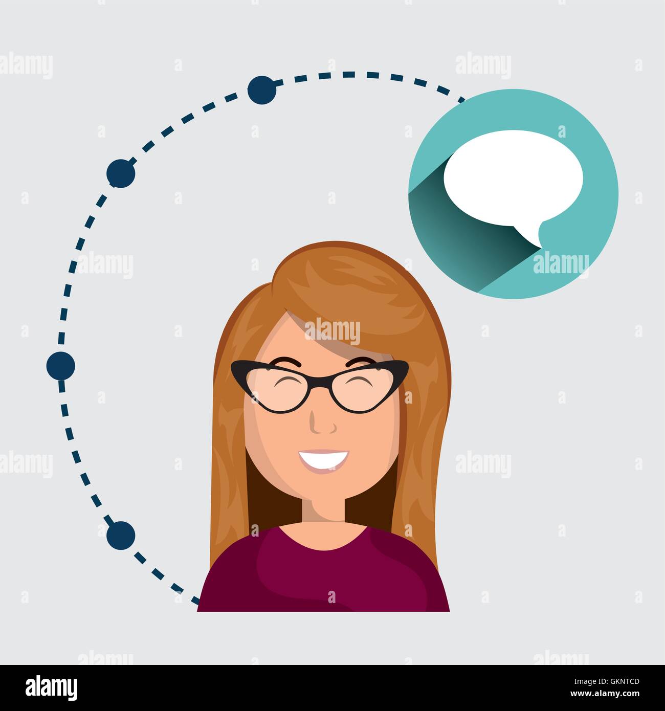 girl connection app icon Stock Vector Image & Art - Alamy