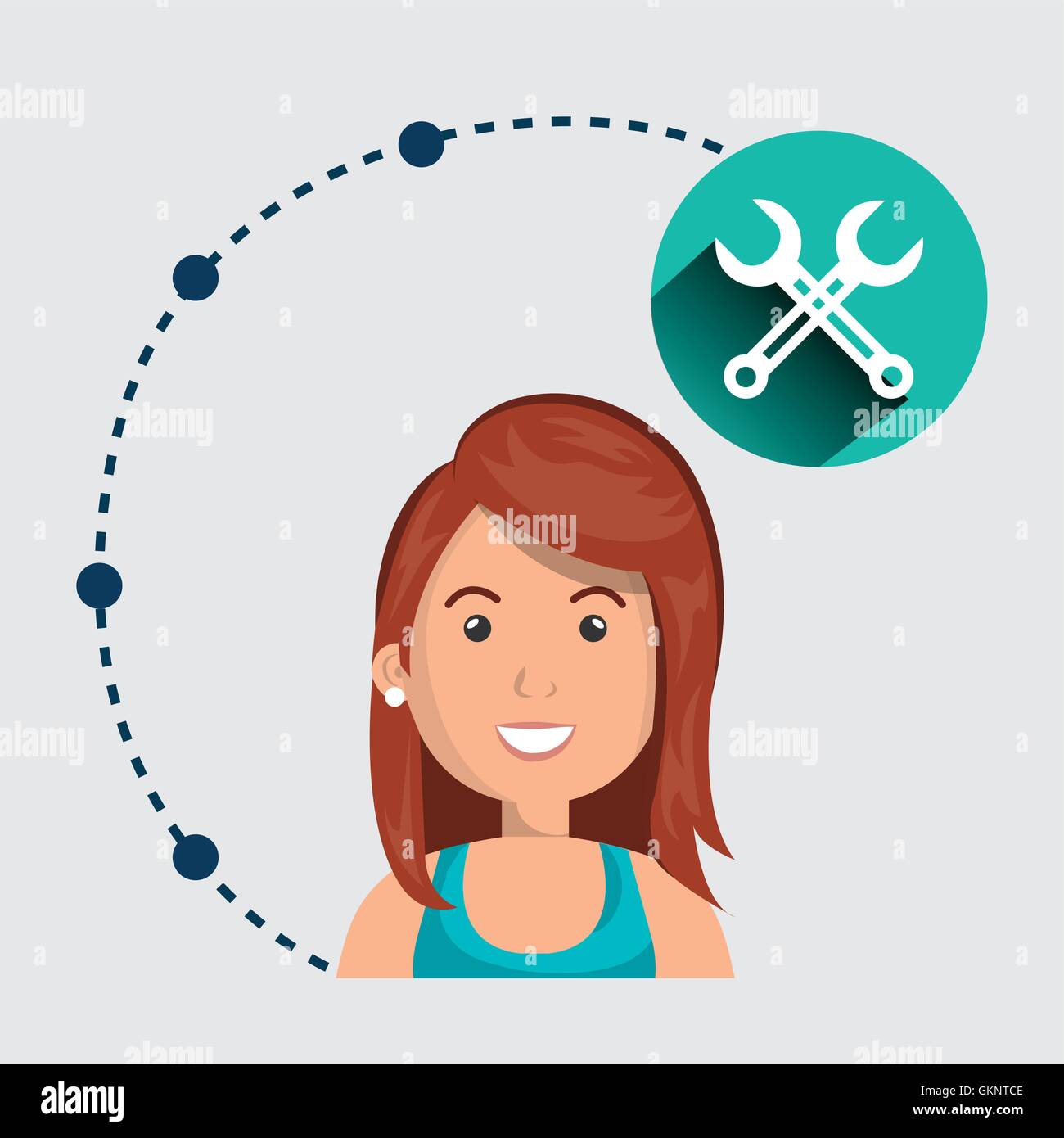 Girl Connection App Icon Stock Vector Image And Art Alamy