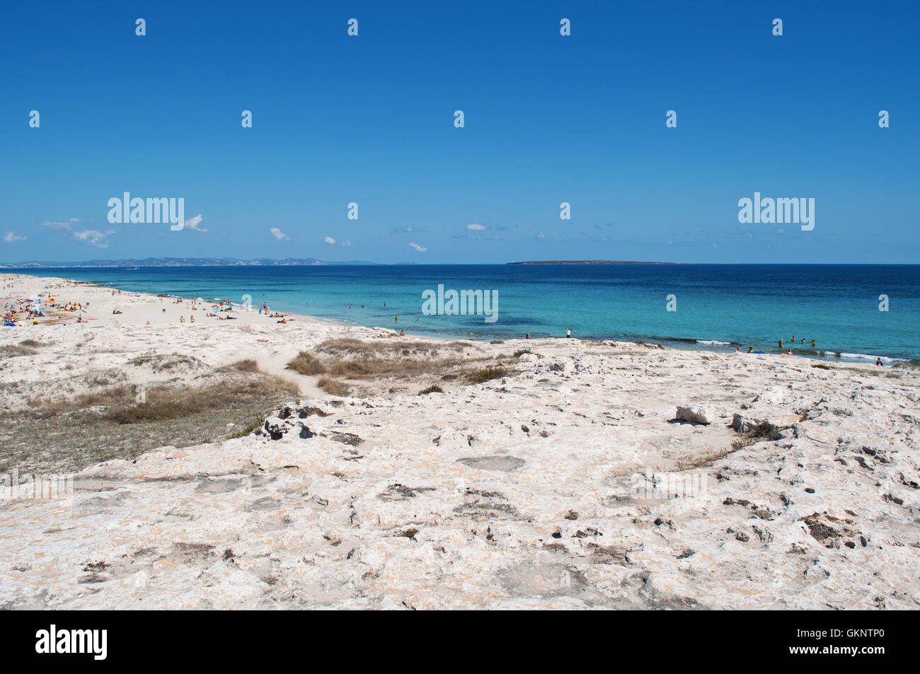 Formentera, Balearic Islands: view of Platja de Llevant, one of the ...