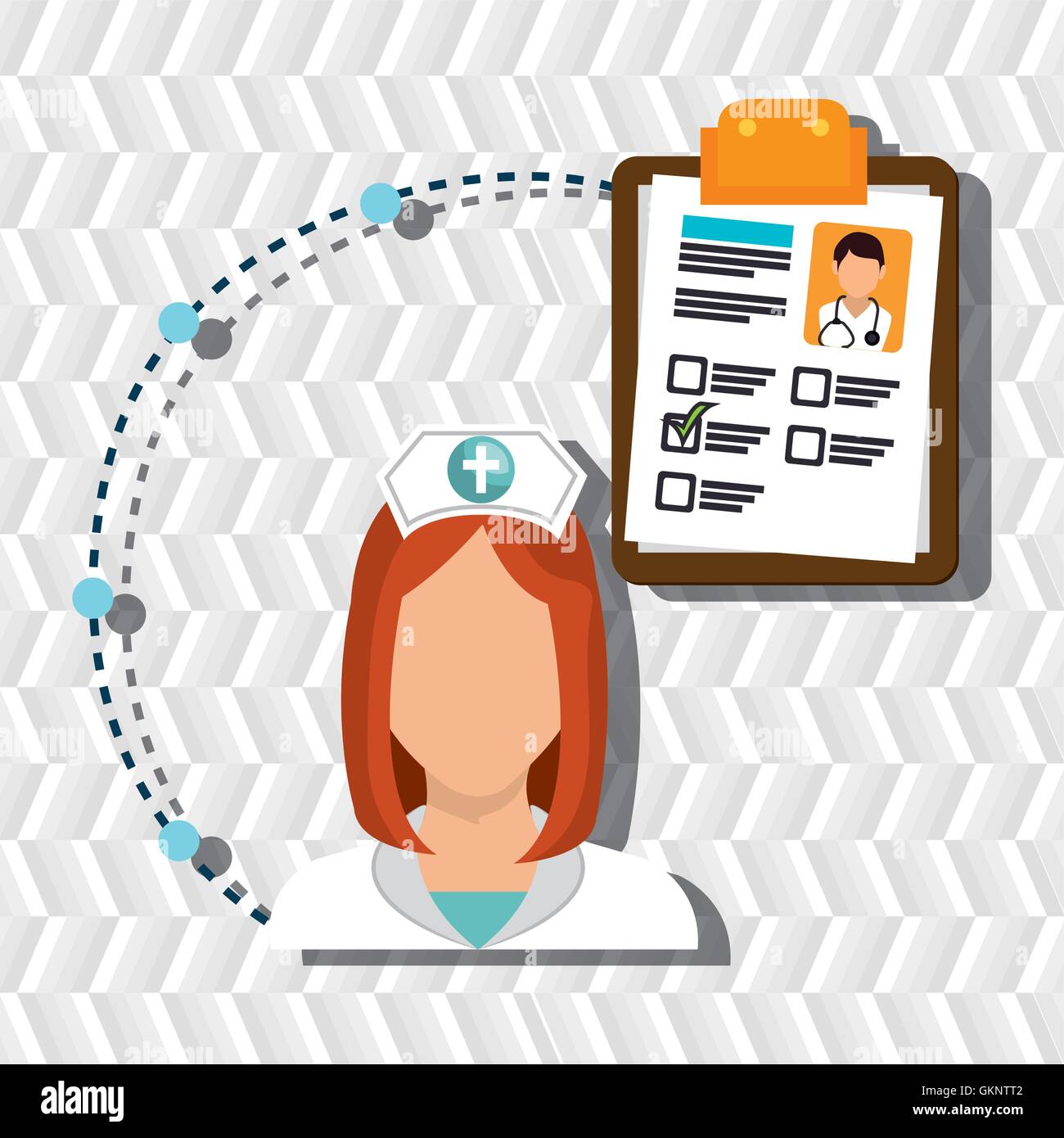 woman medical staff clipboard Stock Vector Image & Art - Alamy