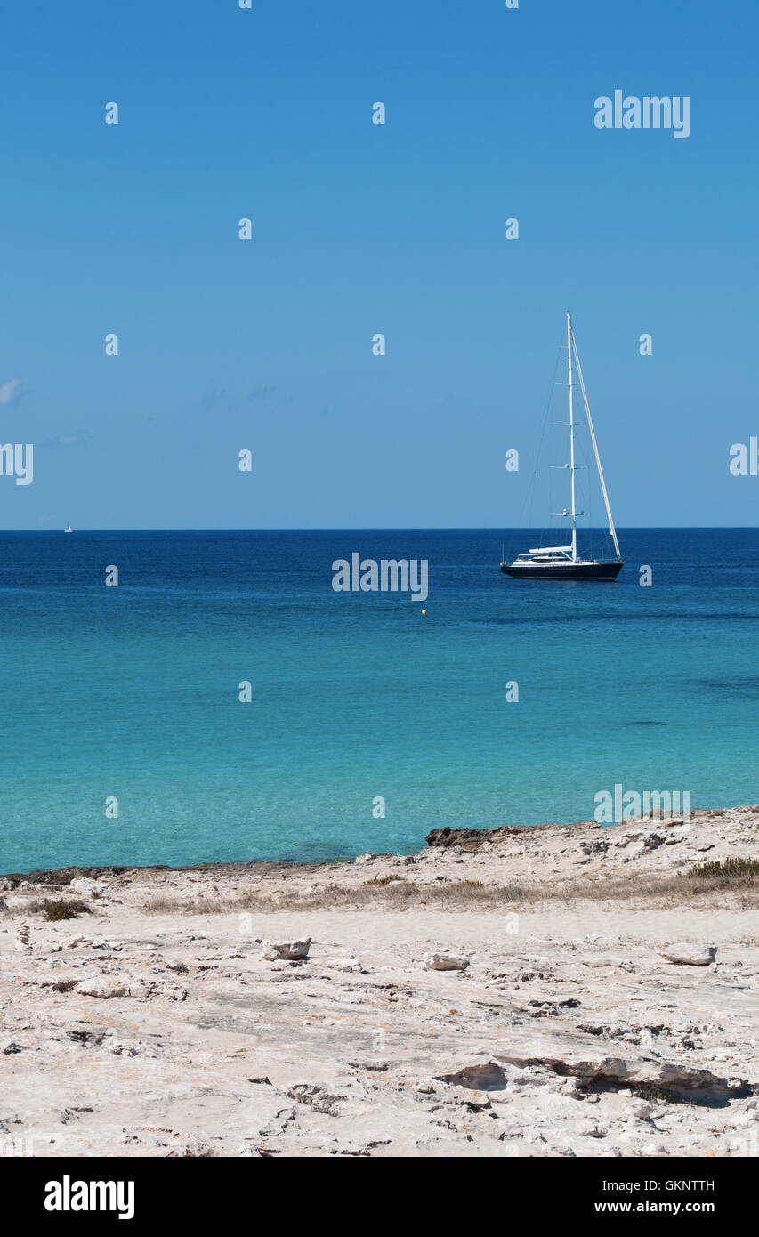 Formentera, Balearic Islands: view of Platja de ses Illetes, one of the ...