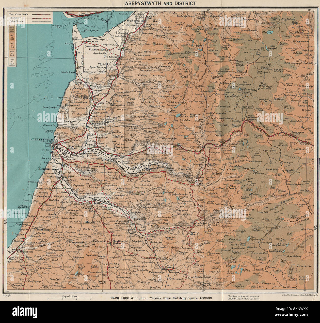 Aberystwyth map hi-res stock photography and images - Alamy