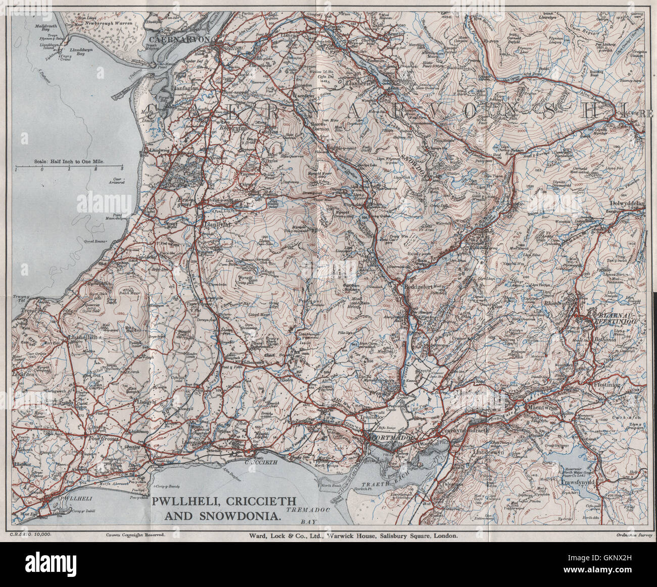 Map of llanberis hi-res stock photography and images - Alamy