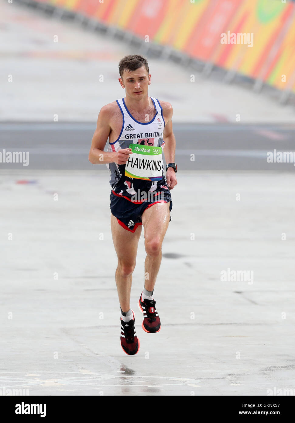 Great Britain's Derek Hawkins crosses the finish line in the Men's ...
