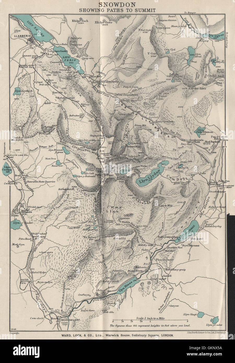 Llanberis map hi-res stock photography and images - Alamy