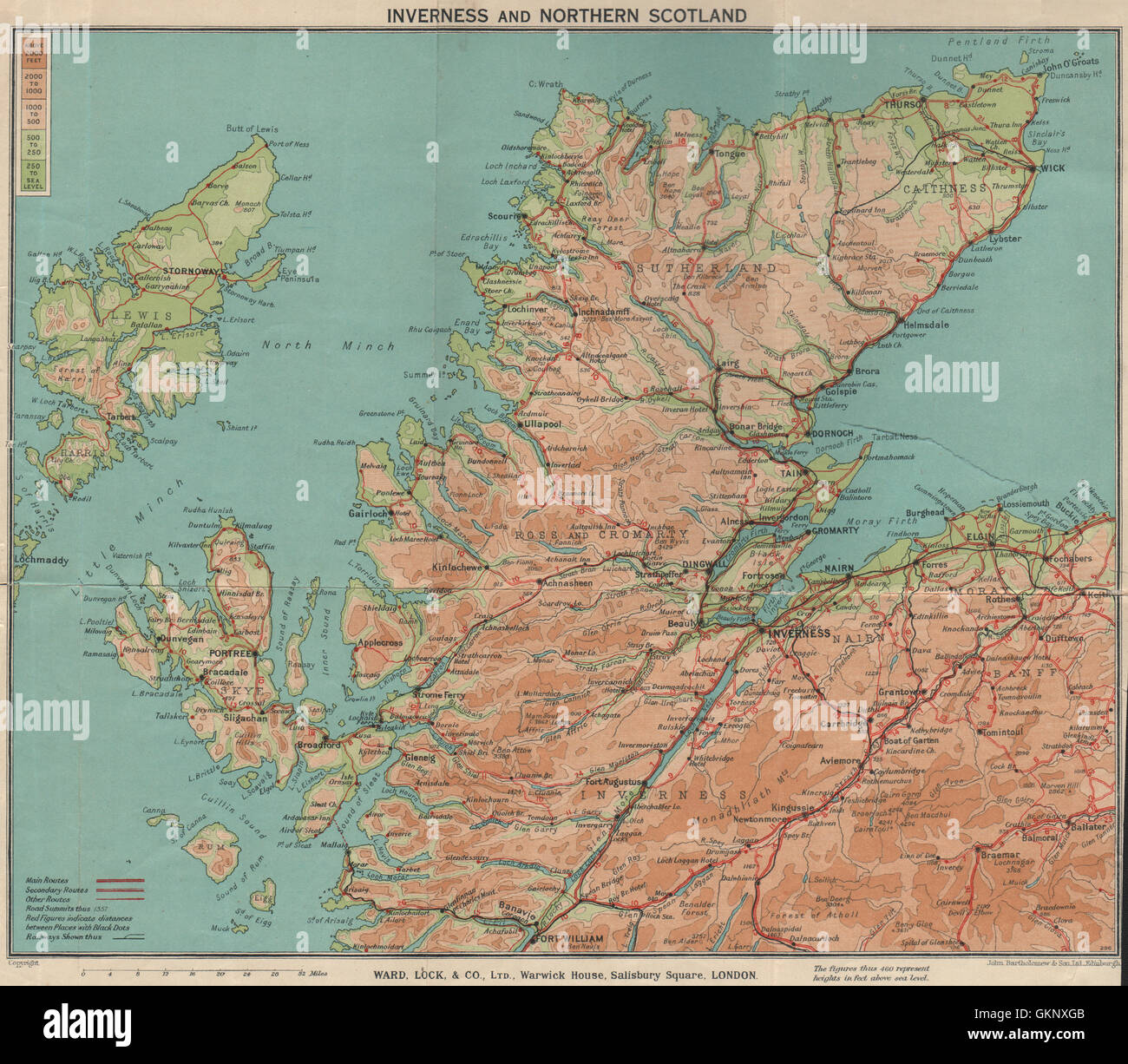INVERNESS AND NORTHERN SCOTLAND. Scottish Highlands. WARD LOCK, 1939 ...